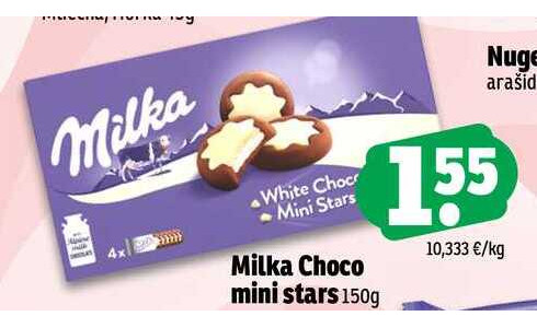Milka Choco mini stars 150g v akcii | Zlacnene.sk