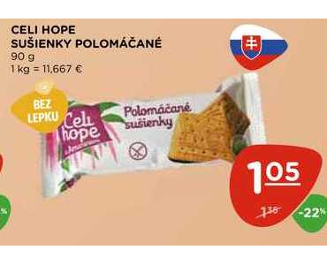 ARCHIV | CELI HOPE SUŠIENKY POLOMÁČANÉ 90 g v akcii platné do: 19.6. ...