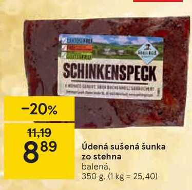 Údená sušená šunka zo stehna, 350 g v akcii | Zlacnene.sk