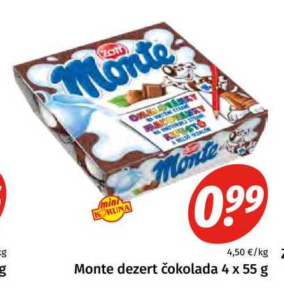 Zott Monte Maxi 4 x 100 g v akcii | Zlacnene.sk