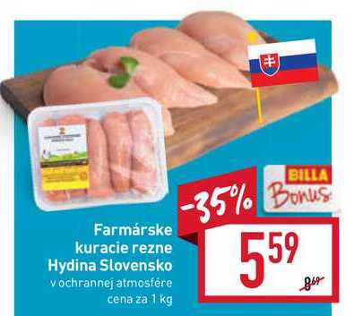 Hydina Slovensko Farmárske kuracie rezne 1 kg v akcii | Zlacnene.sk